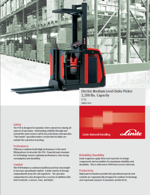Linde Series 5021 Spec Sheet – lindemh