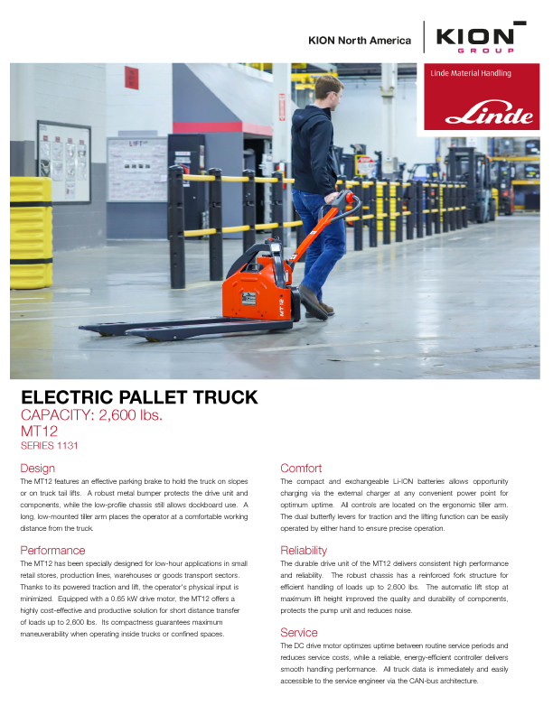 Linde Series 1131 Spec Sheet – lindemh