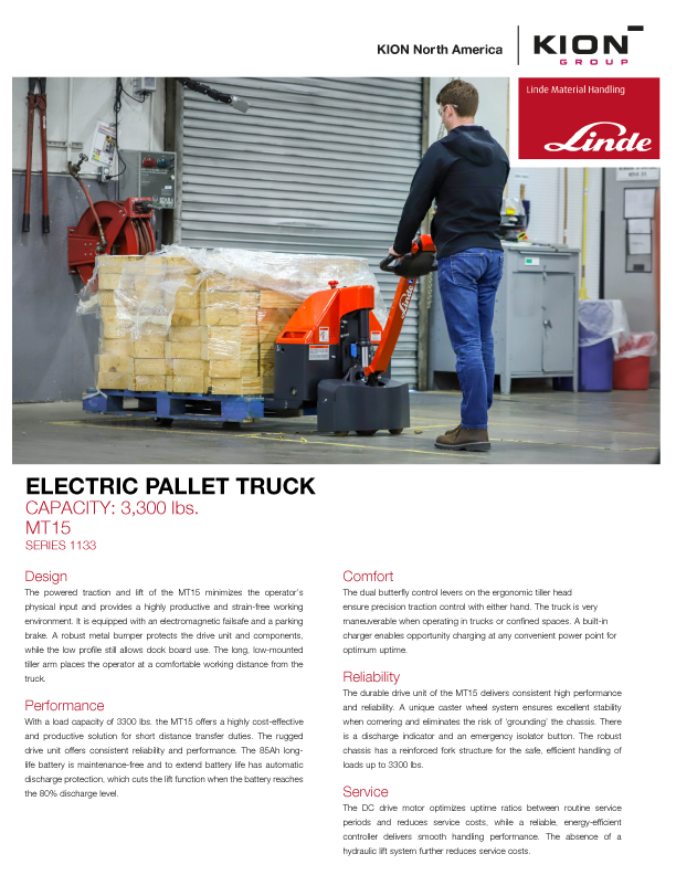 Linde Series 1133 Spec Sheet – lindemh